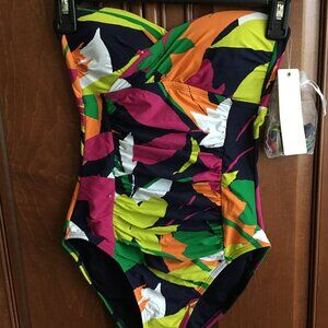 Anne Cole | Swim | Anne Cole Onepiece Shirred Front Bold Floral ...